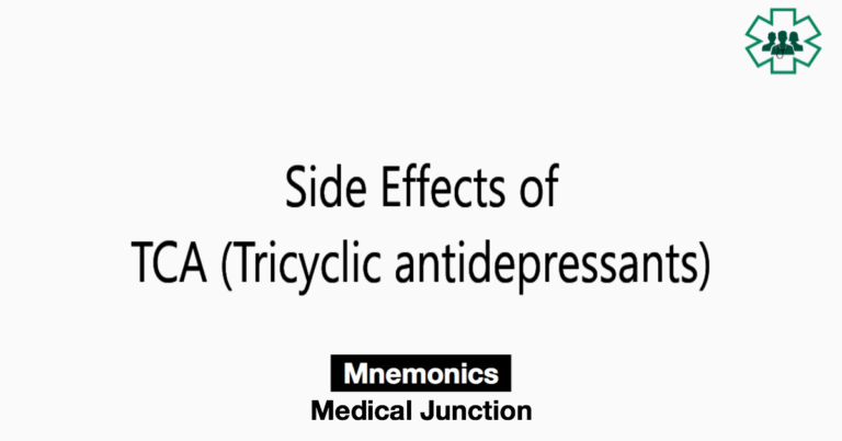 Side Effects Of Tca Tricyclic Antidepressants Medical Junction 1867